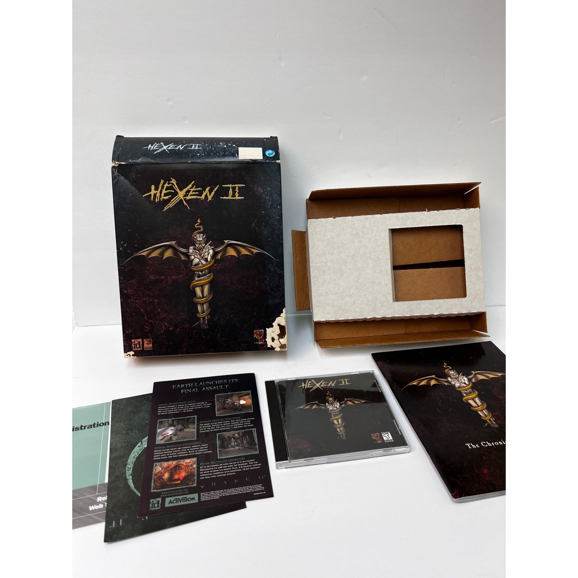 Hexen II Hexen 2 Big Box PC Game 1997 Windows 95 NT4 CD Rom Reg. Card - Etsy