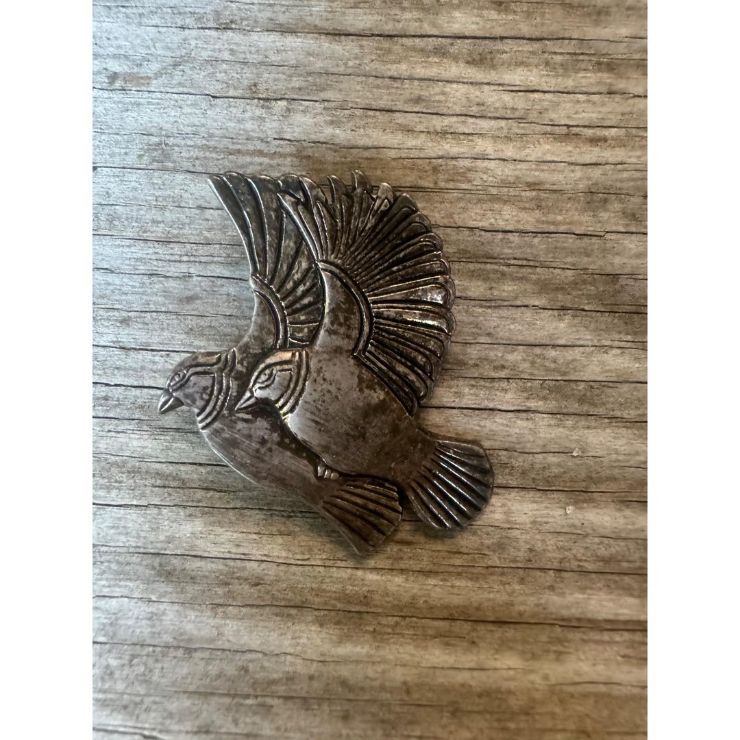 Vintage Laurel Burch Birds in Flight Pendant Brooch Pin - Etsy