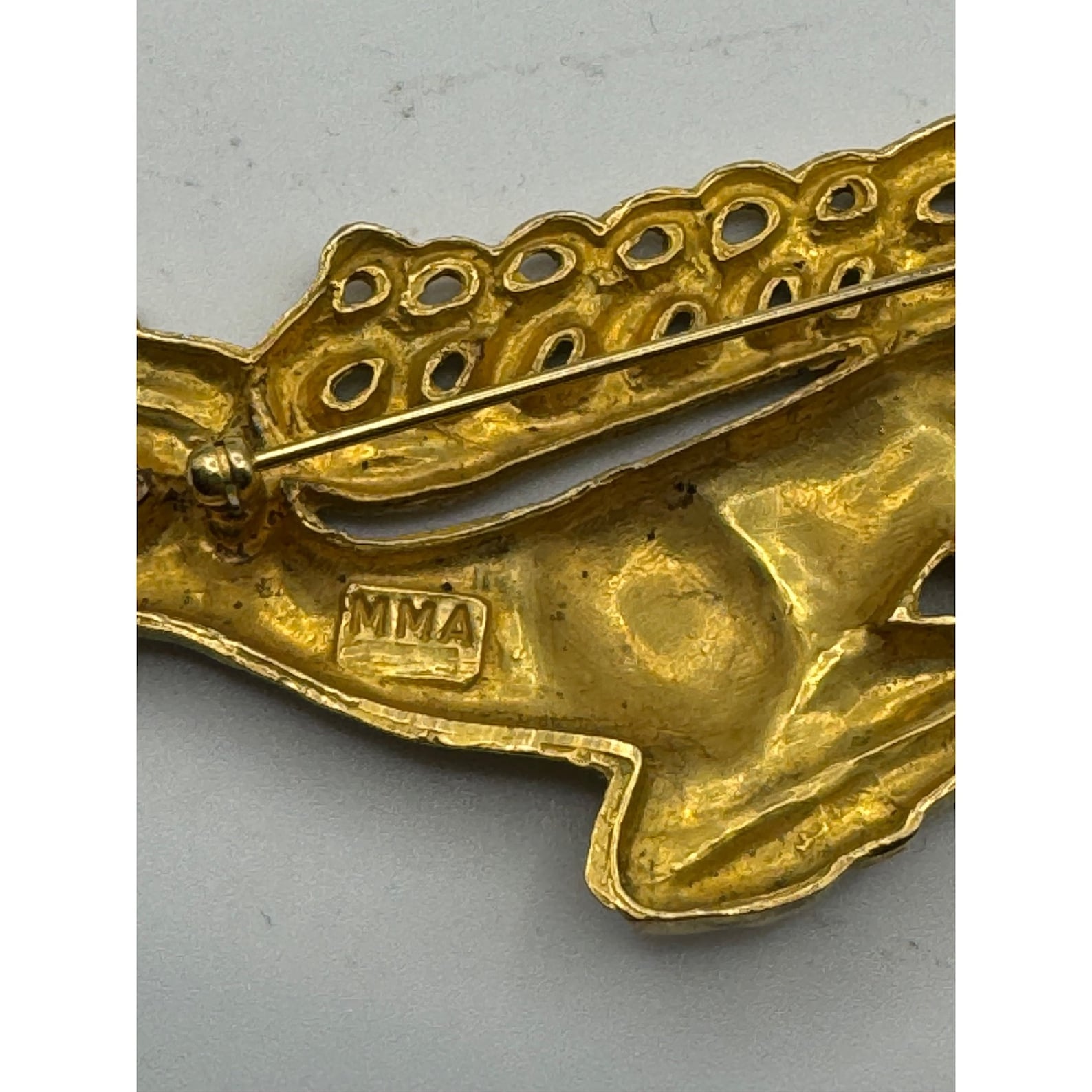 Vintage MMA Gold Plated Scythian Stag Brooch Pin Metropolitan Museum ...