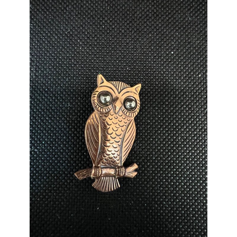 Copper Owl Pin - Etsy