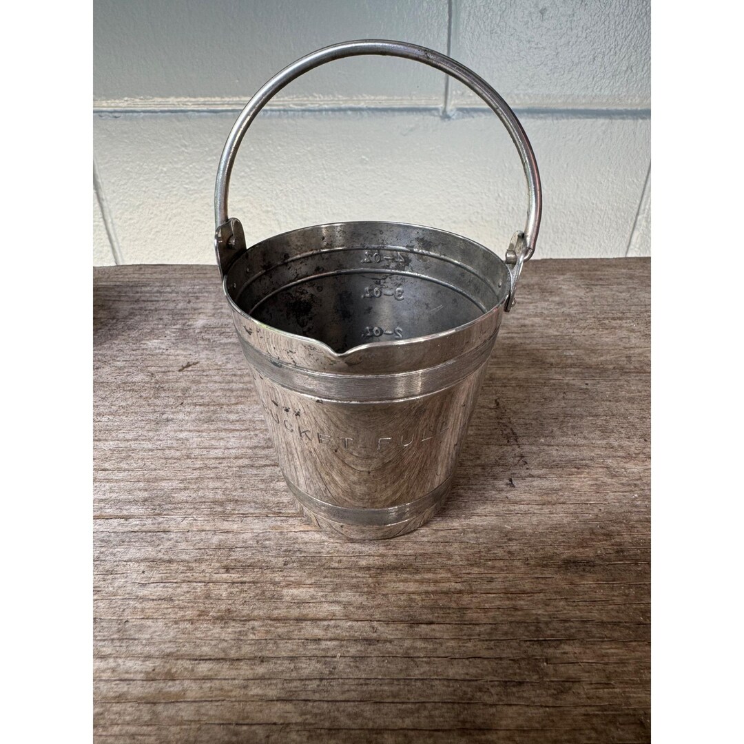 Vintage Art Deco Napier Silver Plate Bucket Full 4 Oz Cocktail Jigger ...