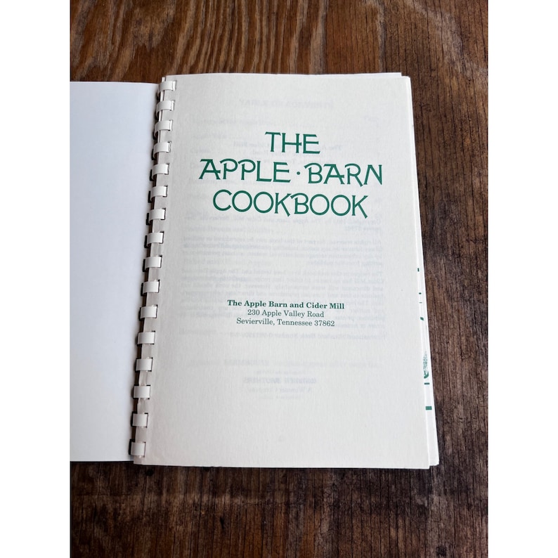 1983 SEVIERVILLE Tennessee Spiral Cookbook the Apple Barn Cider Mill ...
