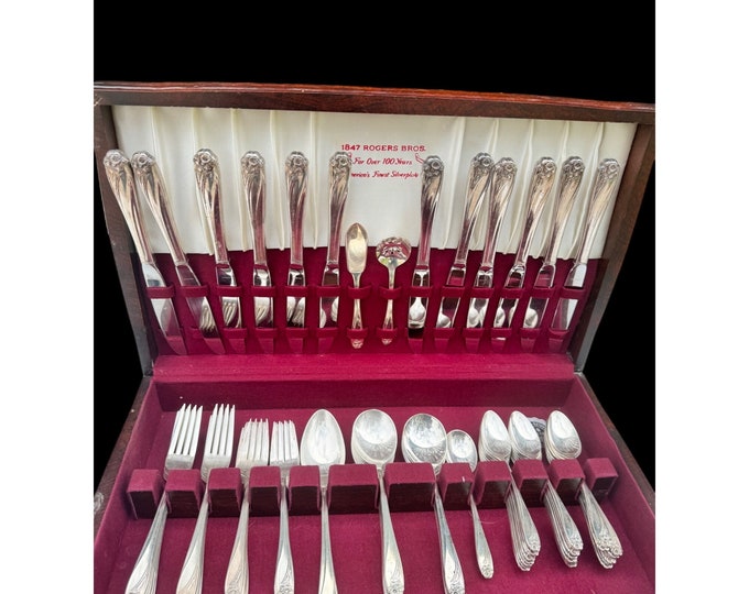 Vintage 1847 Rogers Bros Daffodil Silverware Flatware 72 Pieces - Etsy