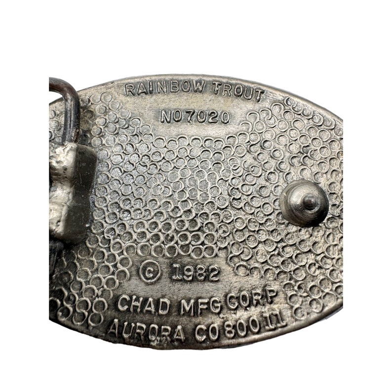 Vintage Chad MFG 1982 Rainbow Trout Belt Buckle - Etsy