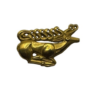 Vintage MMA Gold Plated Scythian Stag Brooch Pin Metropolitan Museum ...