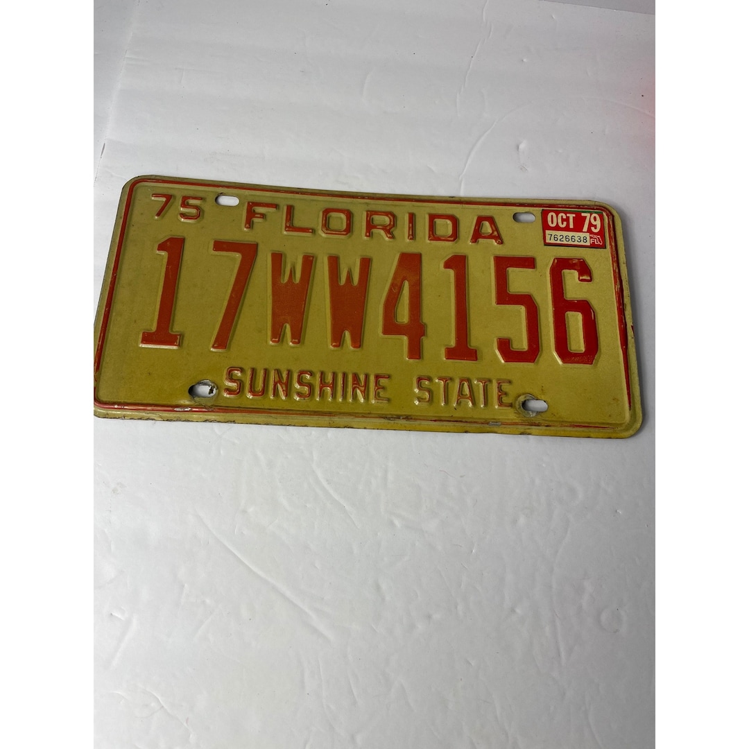 Vintage 1975 Florida License Plate - Etsy