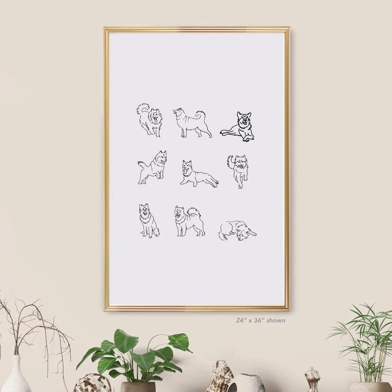Vintage Malamute Print - Etsy