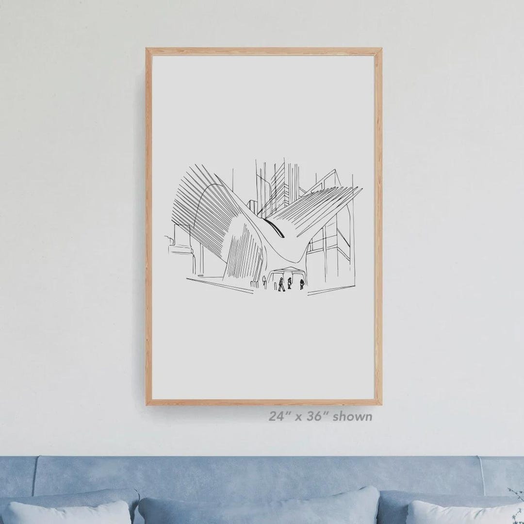 Oculus NYC Print, Oculus Fidi Poster Print, Minimalist New York Print ...