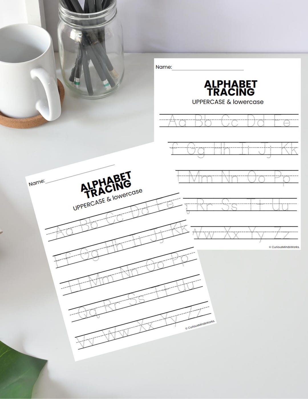 Alphabet Tracing Worksheet - Uppercase and Lowercase Letters From A to ...