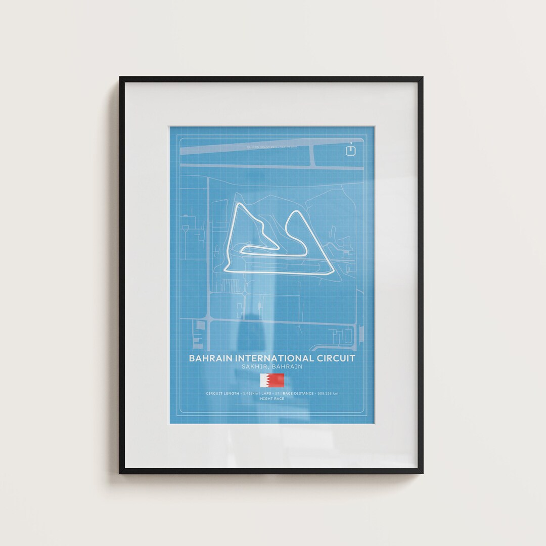 Bahrain GP Circuit Blueprint Art Digital Download - Etsy