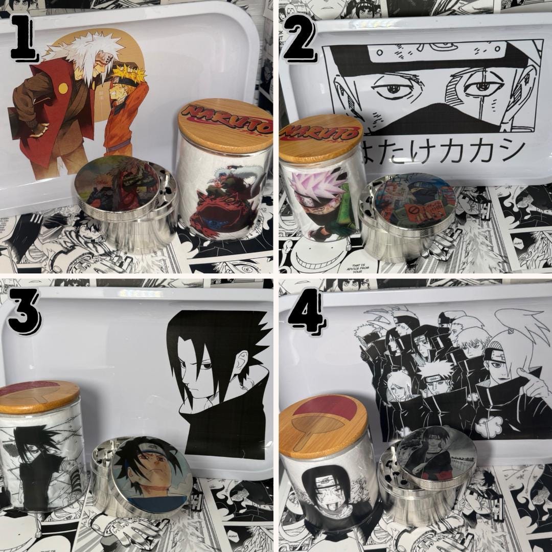 Ninja Anime-inspired Grinder Set – 4-piece Herb Grinder, Matching Jar ...