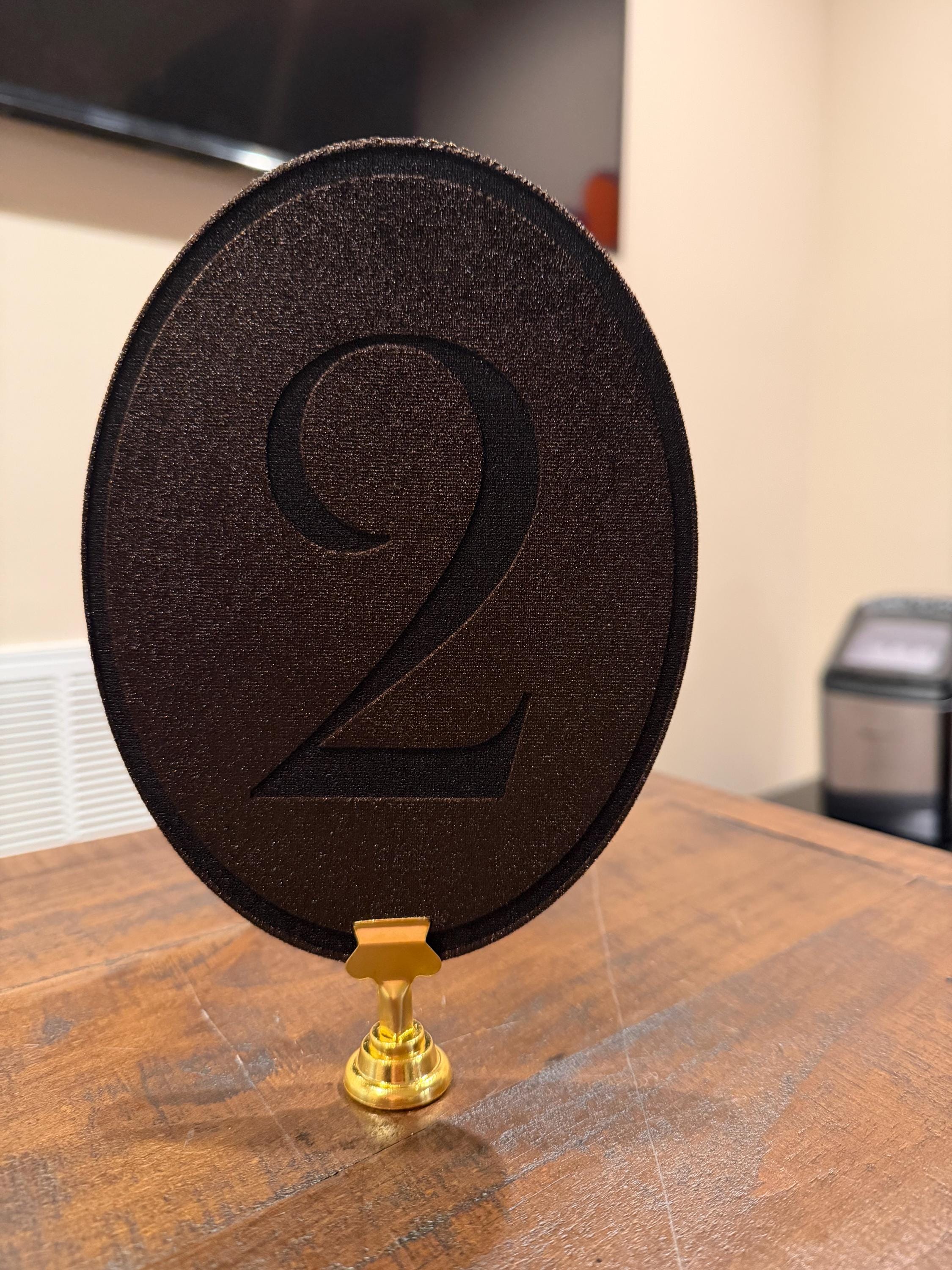 Luxury Velvet Table Numbers | Wedding Table Cards | Oval Signs ...