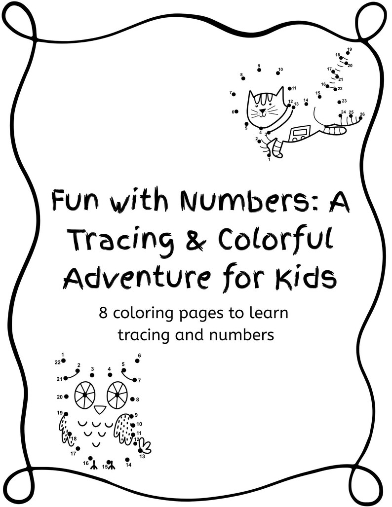 Fun With Numbers | Tracing, Coloring Book, Instant Download, Printable ...