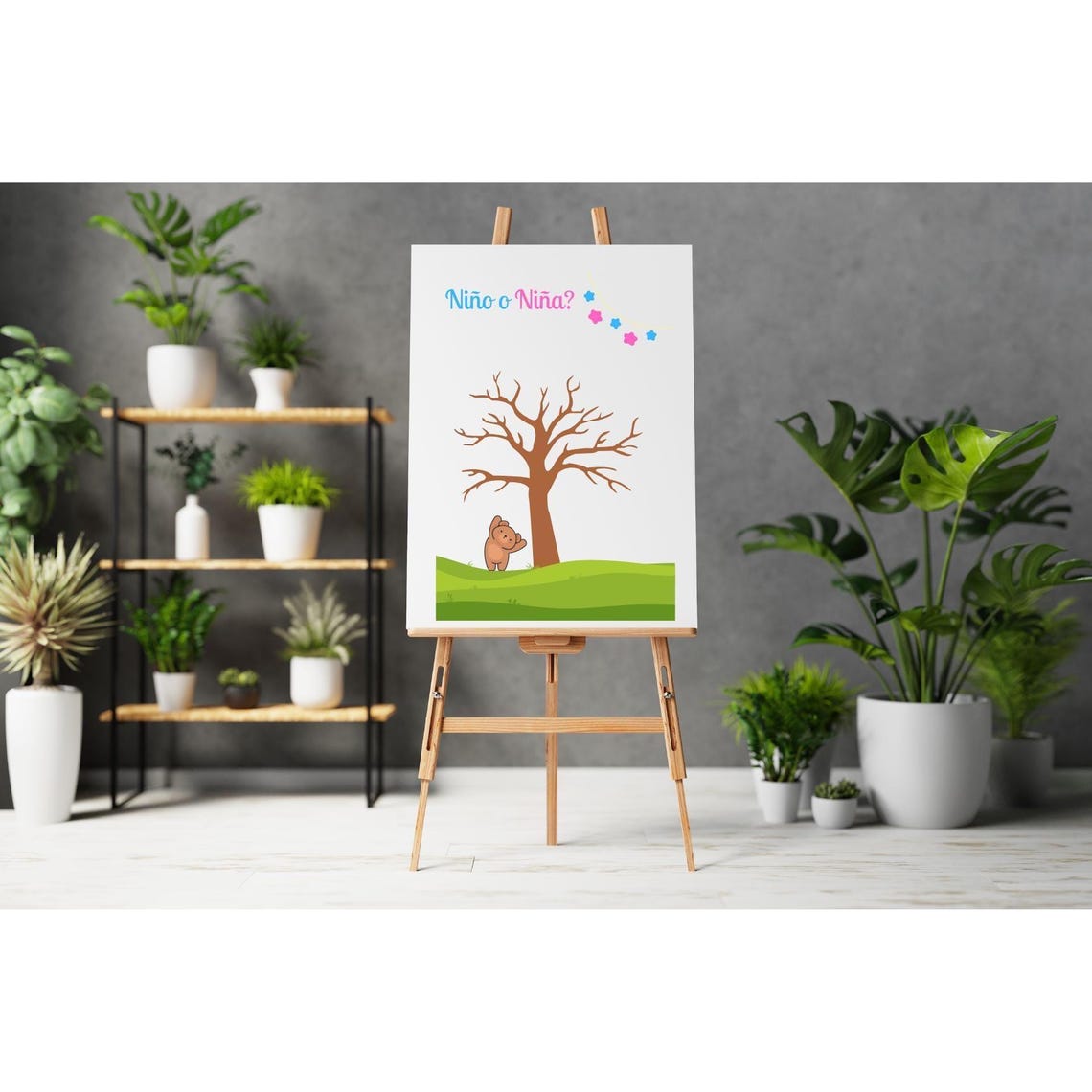 Gender Reveal Niño O Niña Guessing Chart | Fingerprint, Paint, Instant ...