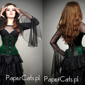 Mesh Blouse Huge Sleeves Goth Vampire Lace Gothic Black - Etsy