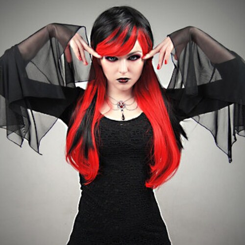 Velvet Blouse Black Huge Sleeves Goth Vampire Lace Gothic - Etsy