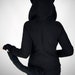 Black Nerd Cat Tail Hoodie Paws Ears Kitty Geek Black Kawaii White ...