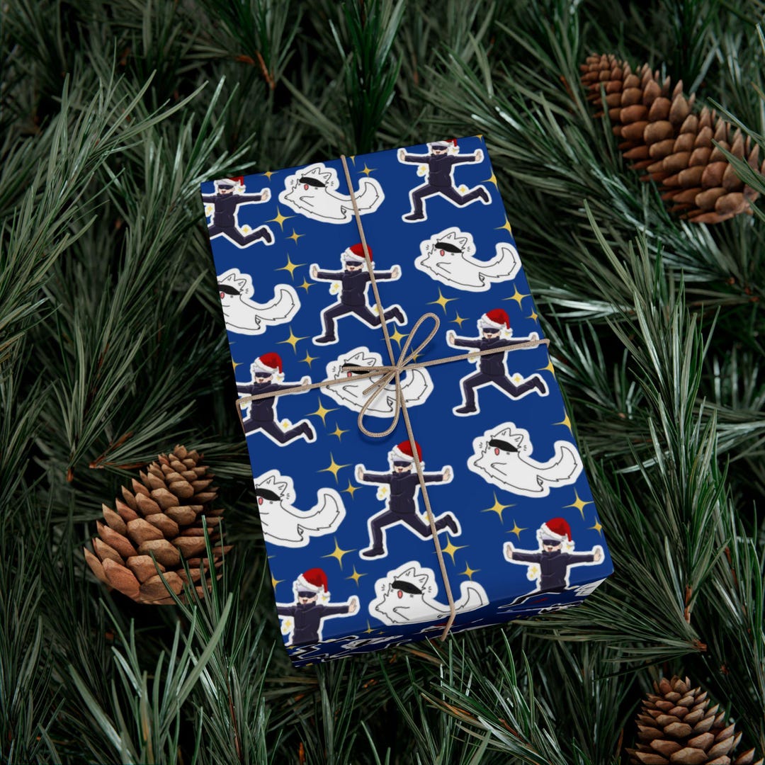 Anime Wrapping Paper, Jjk, Gojo, Gift Wrap, Christmas Wrap Paper ...