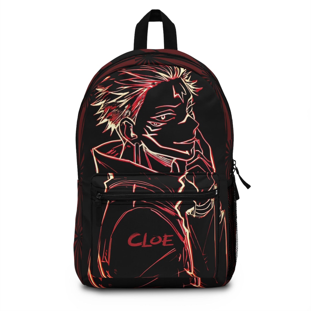Custom Sukuna Neon Backpack | JJK Inspired Anime Bag With Red Glow ...