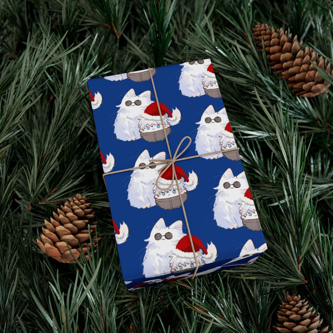 Anime Wrapping Paper, Jjk, Gojo Cat Wrapping Paper,wrapping Paper Roll ...
