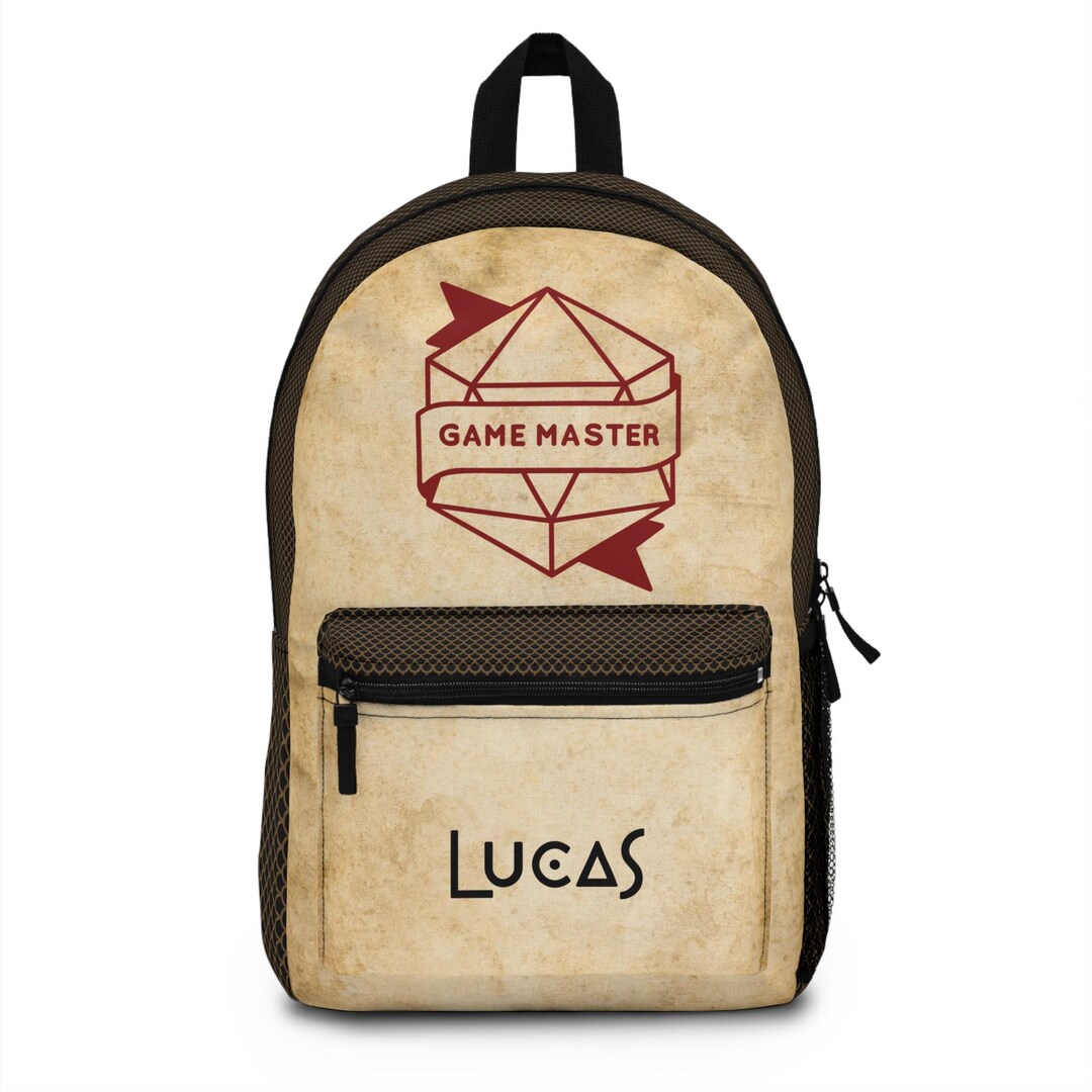 DND Backpack for Gamers | Fantasy Dice Pattern Bag for Tabletop RPG ...