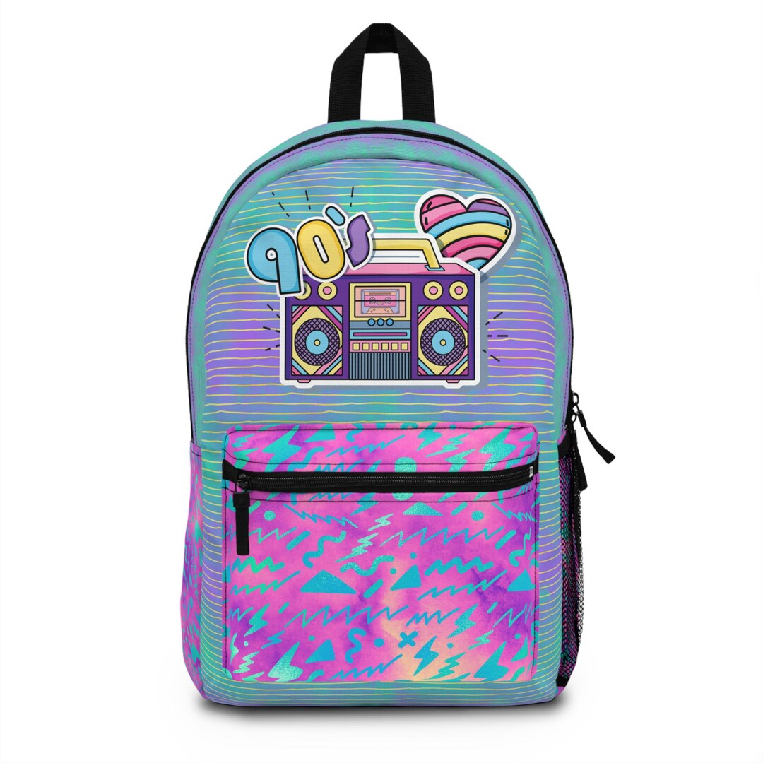 90s Backpack , Nostalgia Backpack, Pattern Backpack ,back to School ...