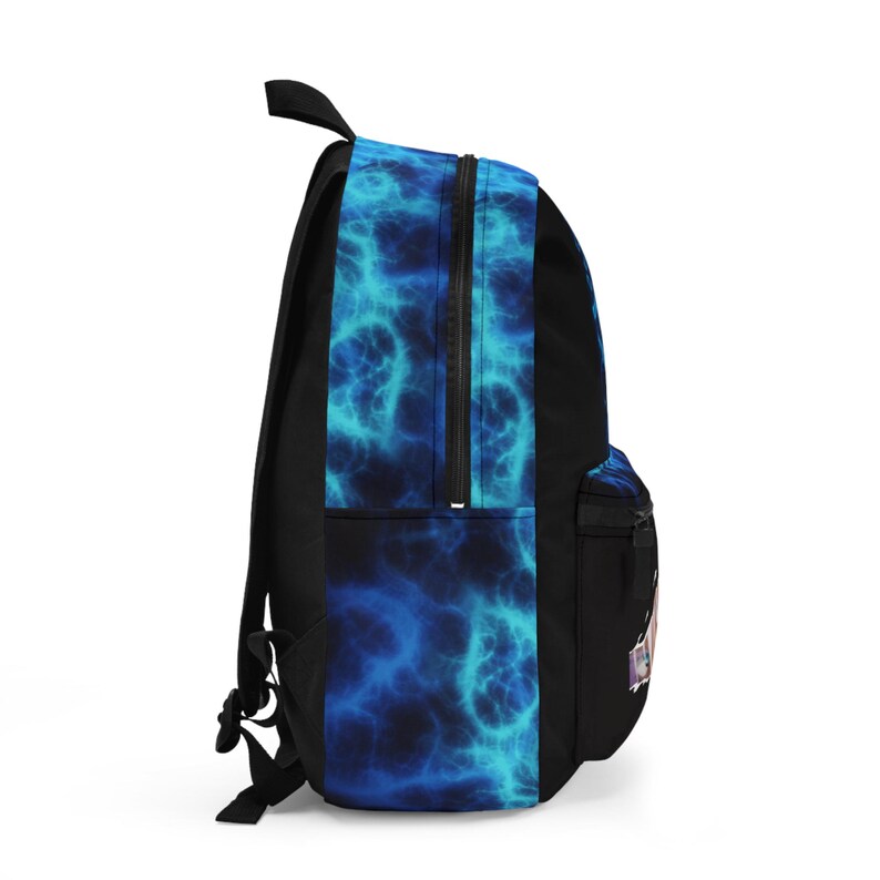Custom Anime Sorcerer Inspired Backpack | Black and Blue Mystic Bag for ...
