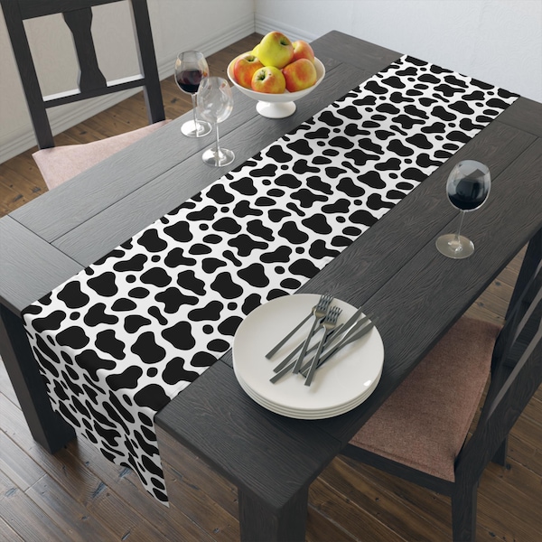 Cow Print Table Runner - Etsy