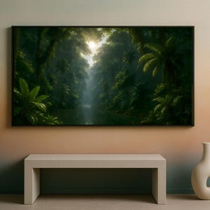 Rainforest Poster, Dense Jungle Wall Art Print, Tropical Nature ...