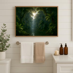 Rainforest Poster, Dense Jungle Wall Art Print, Tropical Nature ...