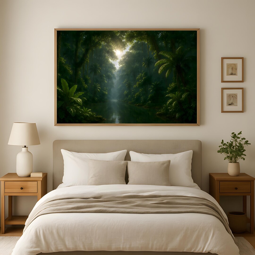 Rainforest Poster, Dense Jungle Wall Art Print, Tropical Nature ...