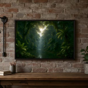 Rainforest Poster, Dense Jungle Wall Art Print, Tropical Nature ...