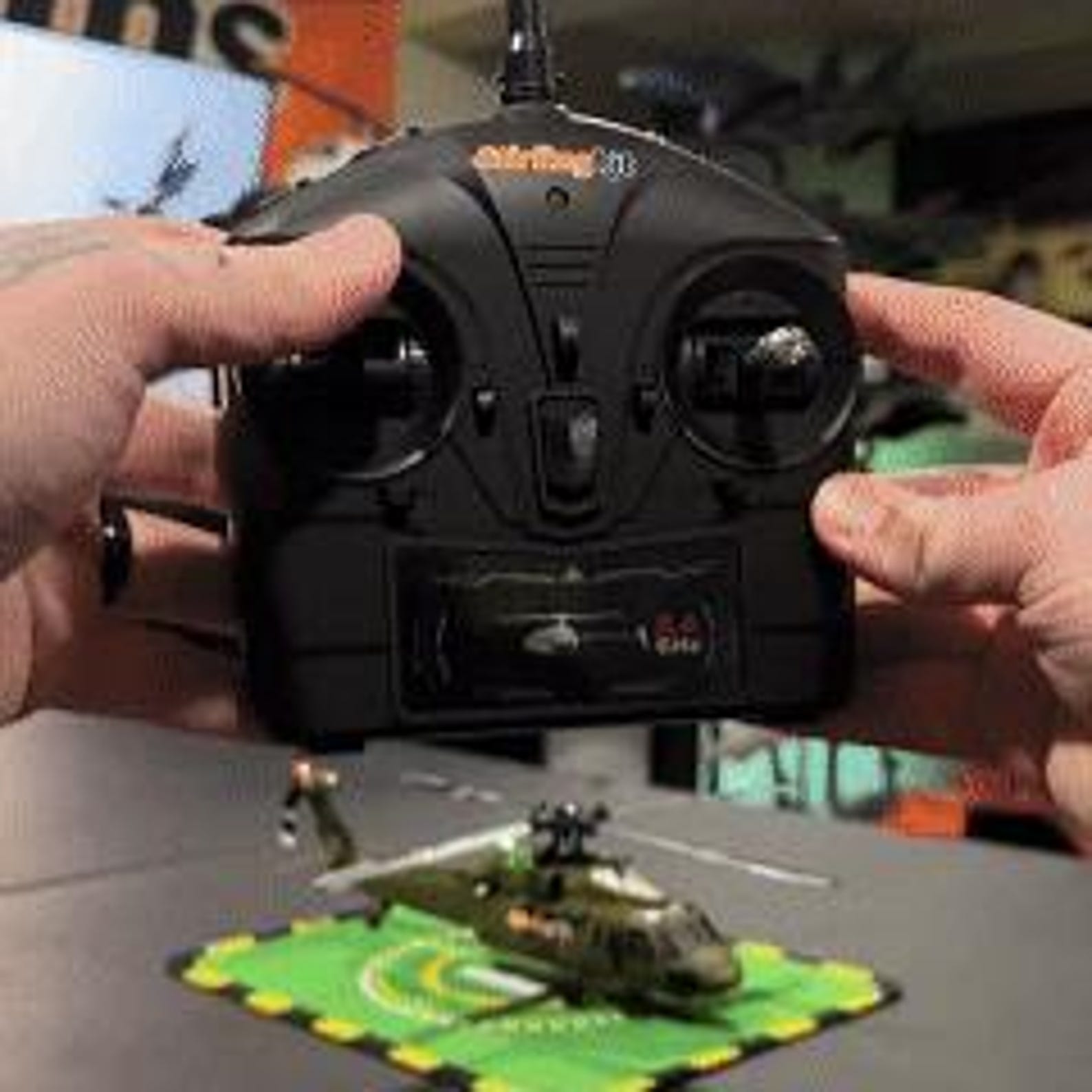 Blackhawk RC Helicopter With Landing Pad and Display Stand Remote ...