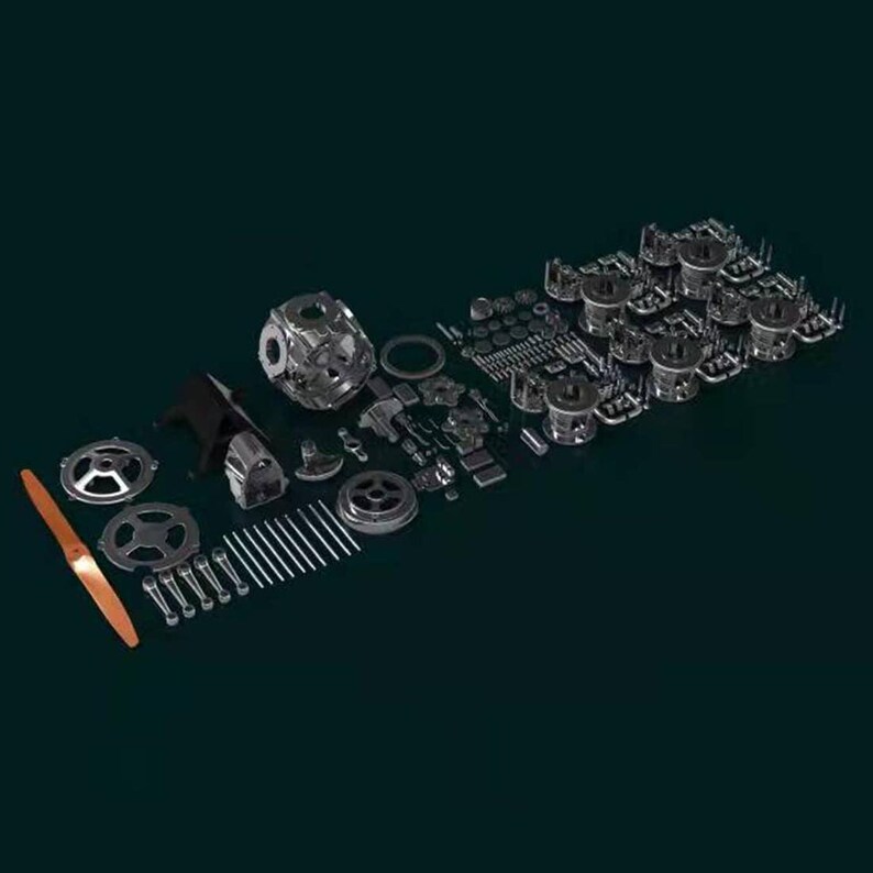 Radial Engine Propeller DIY Kit 5-cylinder Airplane Electric Aircraft ...