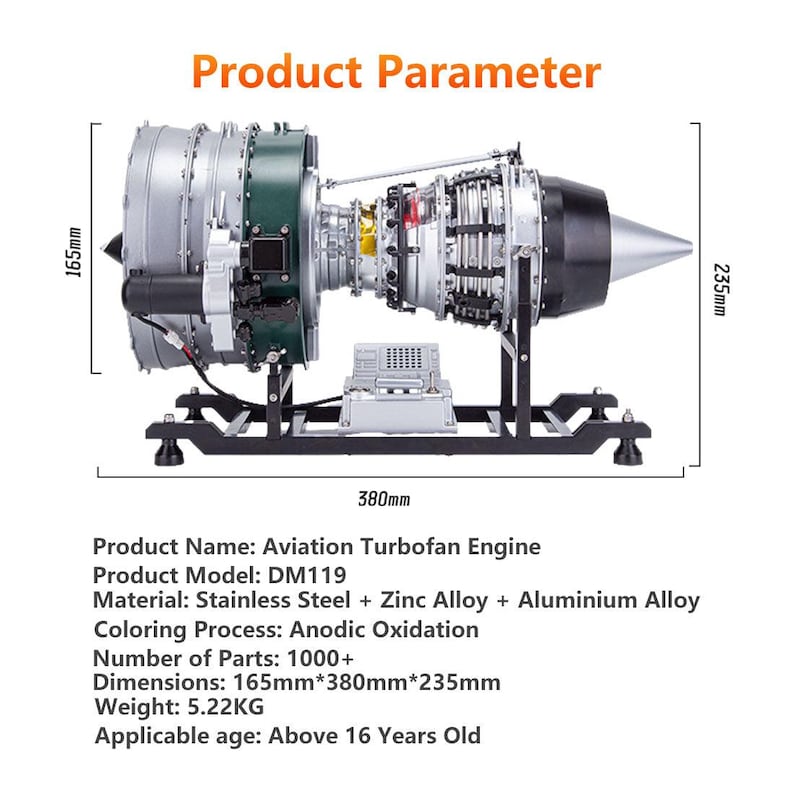 Turbofan Jet Engine DIY Kit Airplane Assembly Twin-spool Build - Etsy