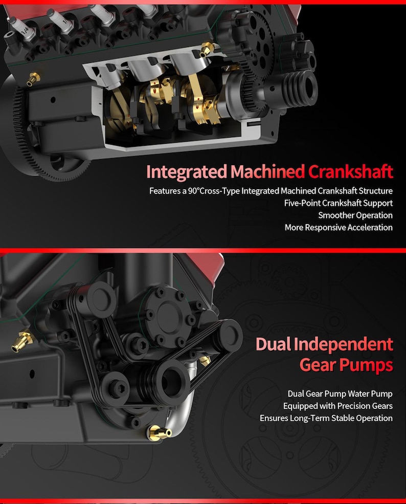 V8 Engine RC 28cc 1/10 Car Running Model Kit DIY Assembly - Etsy
