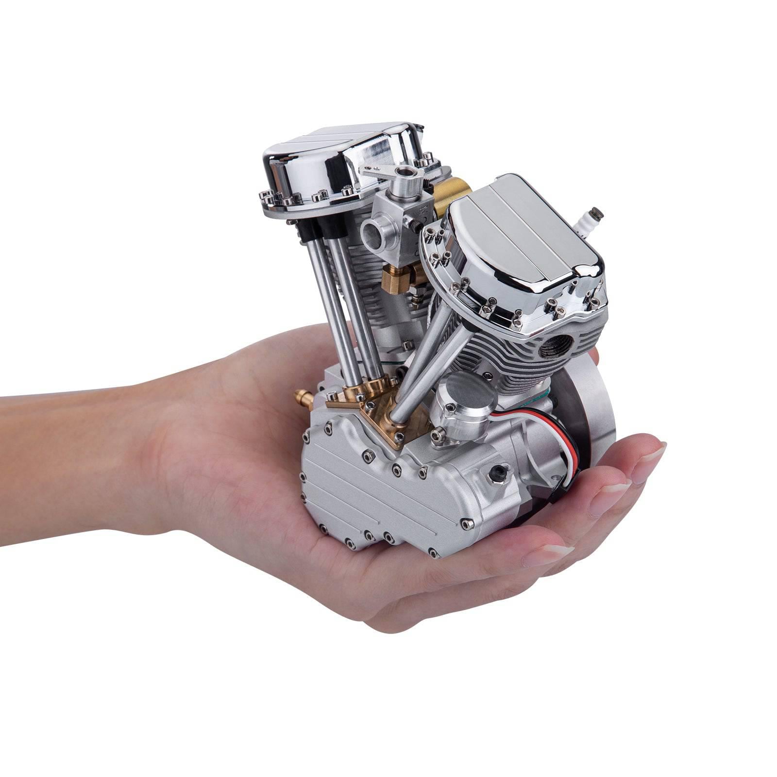 18cc V-twin V2 Engine Four-stroke Air-cooled Motorcycle RC Gasoline ...