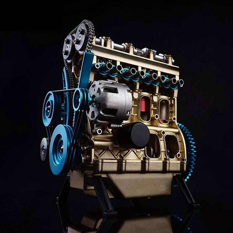 Build a V4 Engine Kit Inspired by Ferrari Car Engines With Instructions ...