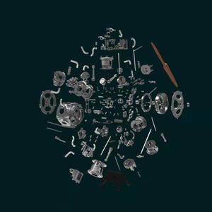 Radial Engine Propeller DIY Kit 5-cylinder Airplane Electric Aircraft ...