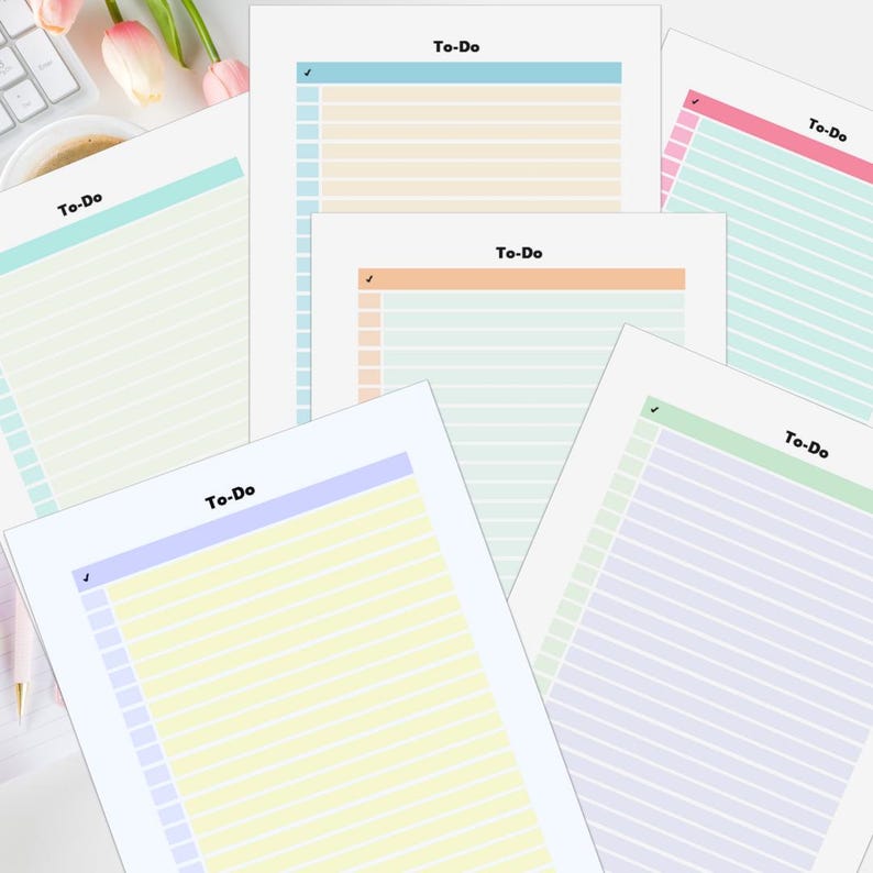 Printable Pastel To-do List Bundle | Monthly, Daily, Weekly ...
