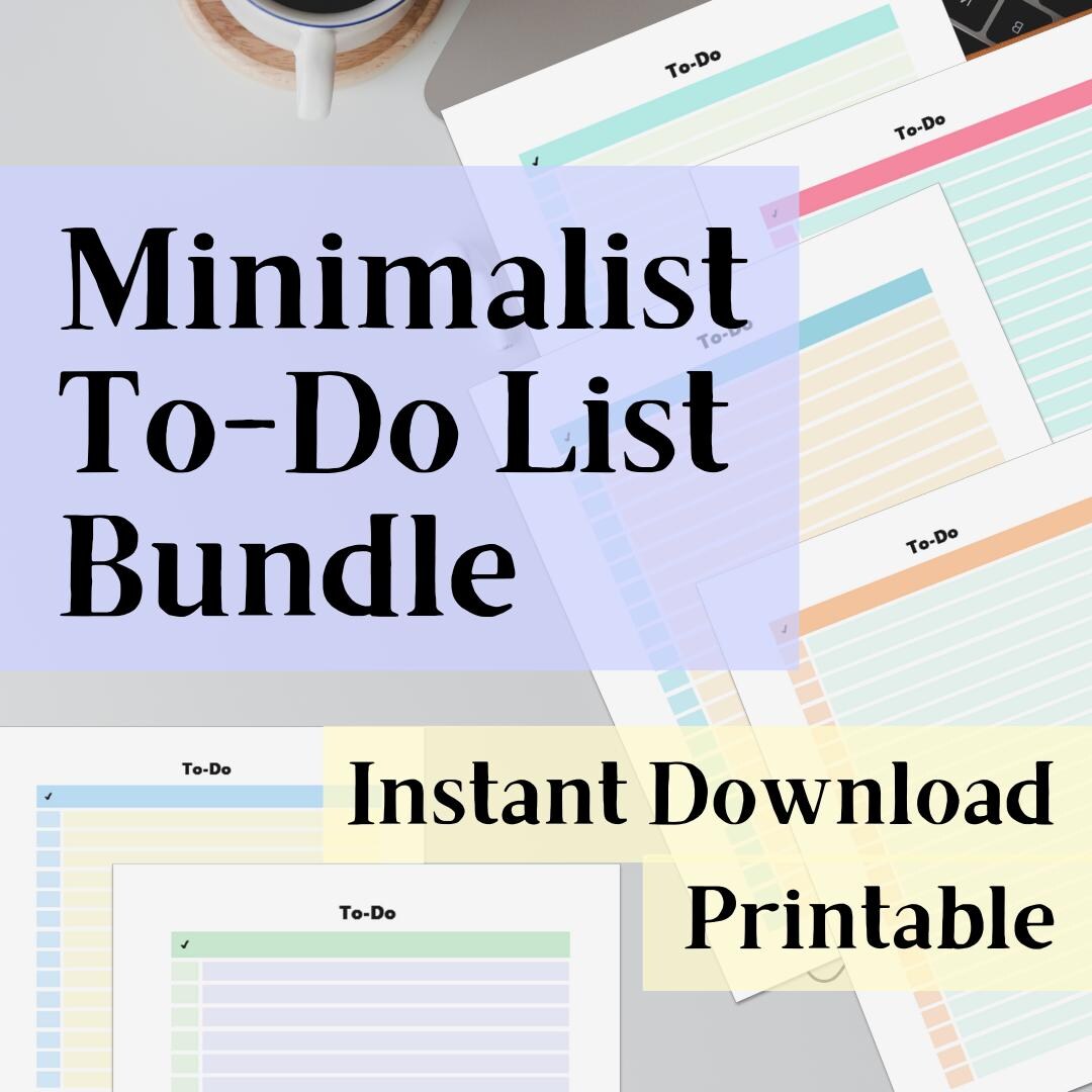 Printable Pastel To-do List Bundle | Monthly, Daily, Weekly ...