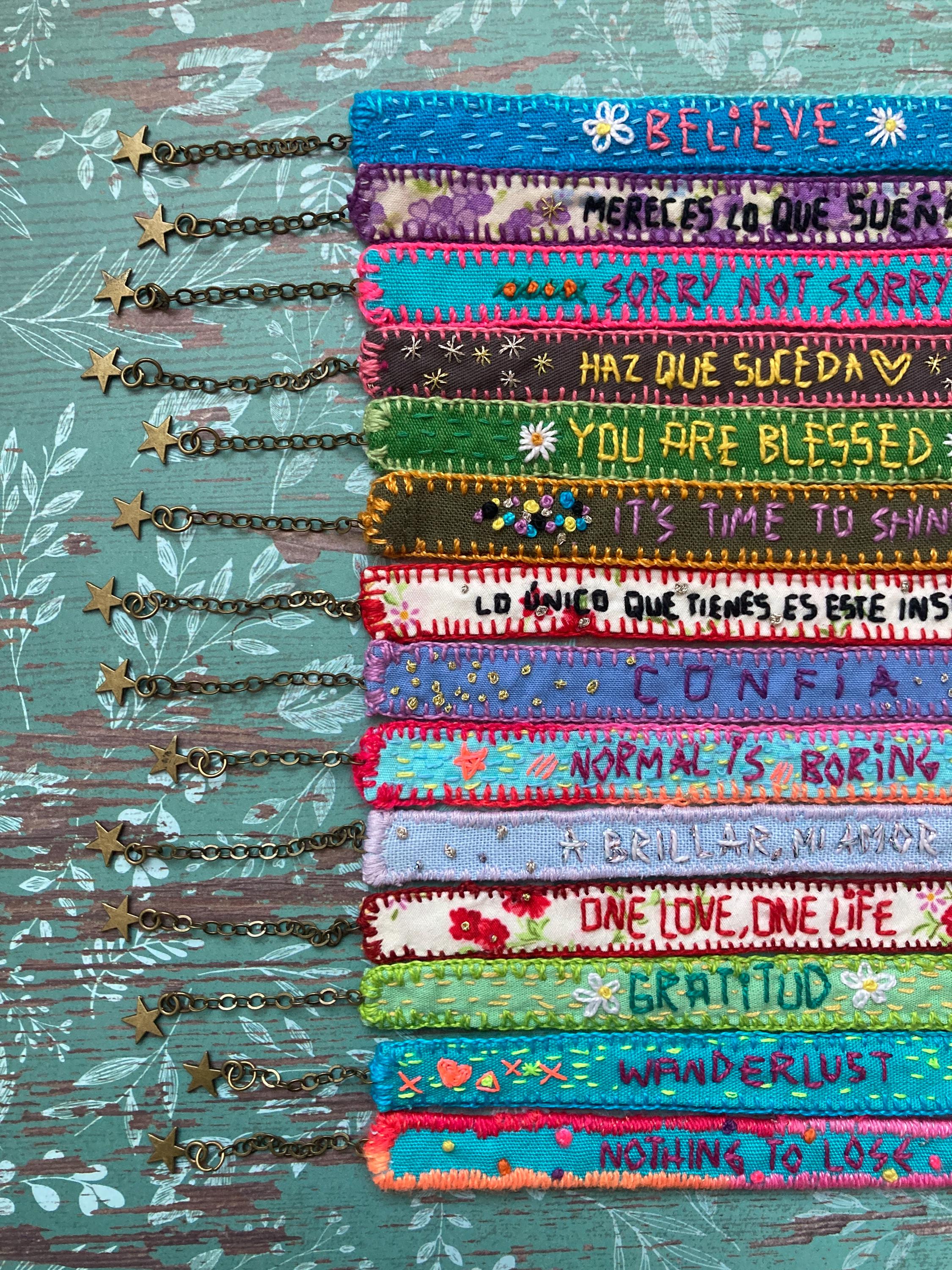 Embroidered Bracelet. - Etsy