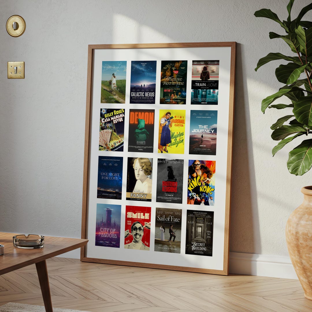 Custom Movie and TV Show Poster Collage – 16 Posters Grid Layout ...