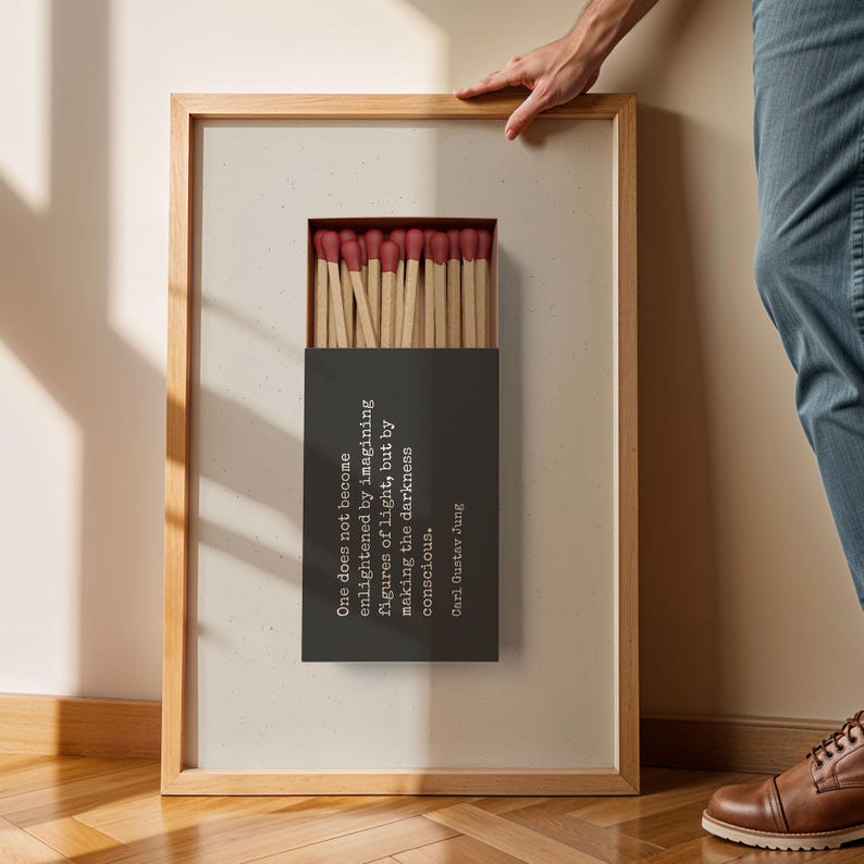 Carl Jung Quote Print – Matchbox Poster, One Does Not Become ...