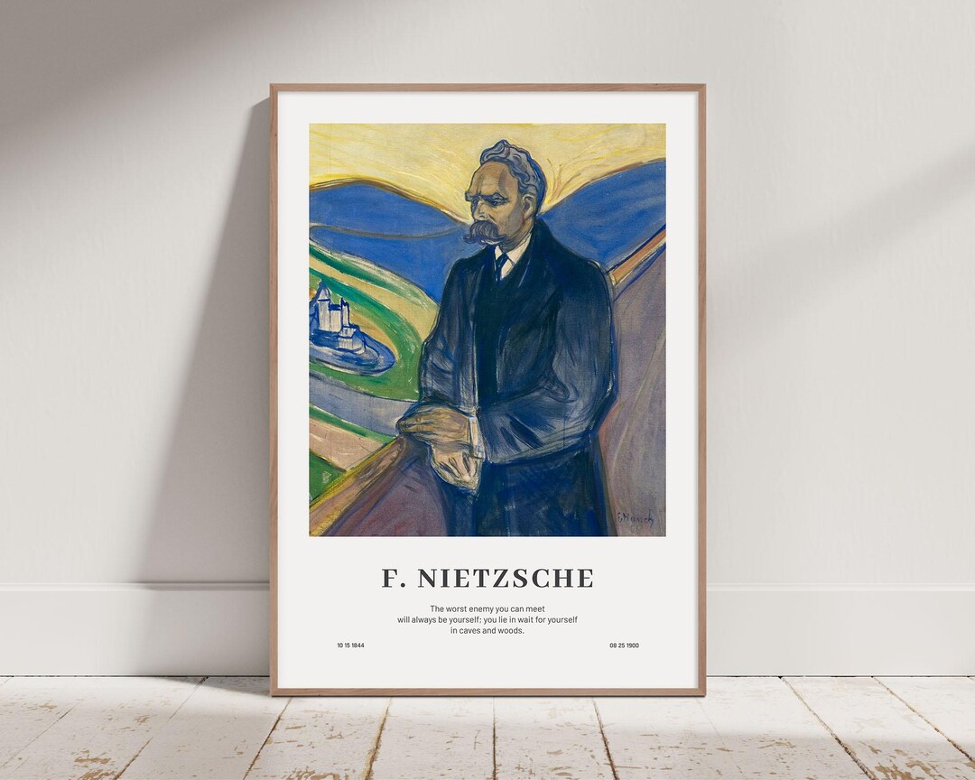 Friedrich Nietzsche Portrait - Literary Wall Art, Nietzsche Quote ...