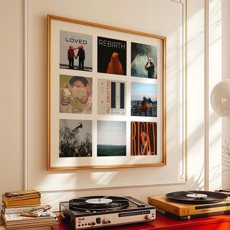 Custom Album Cover Collage - Personalized Music Wall Art, Custom Album ...