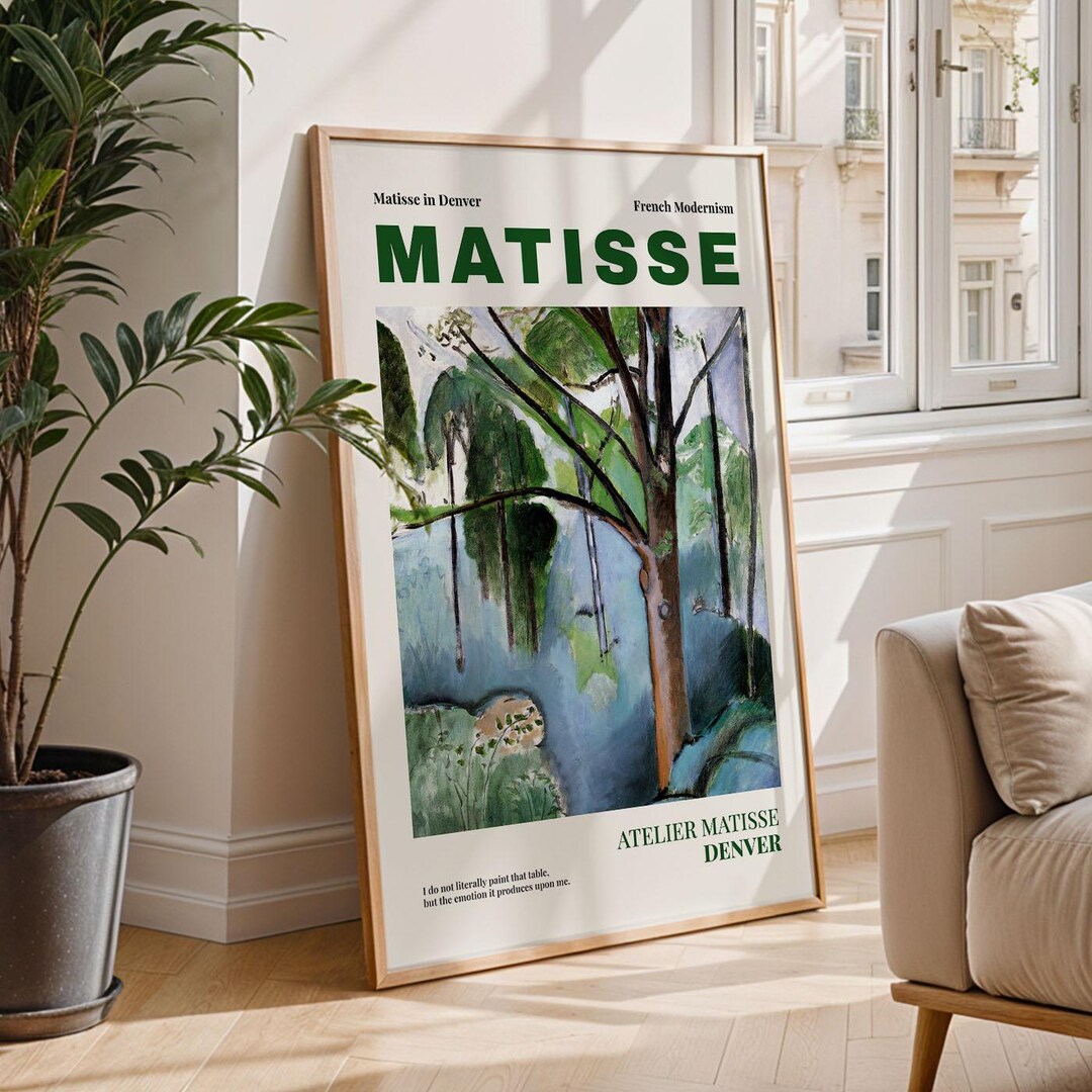 Matisse Exhibition Poster - Denver City Print, Interior With a Violin ...