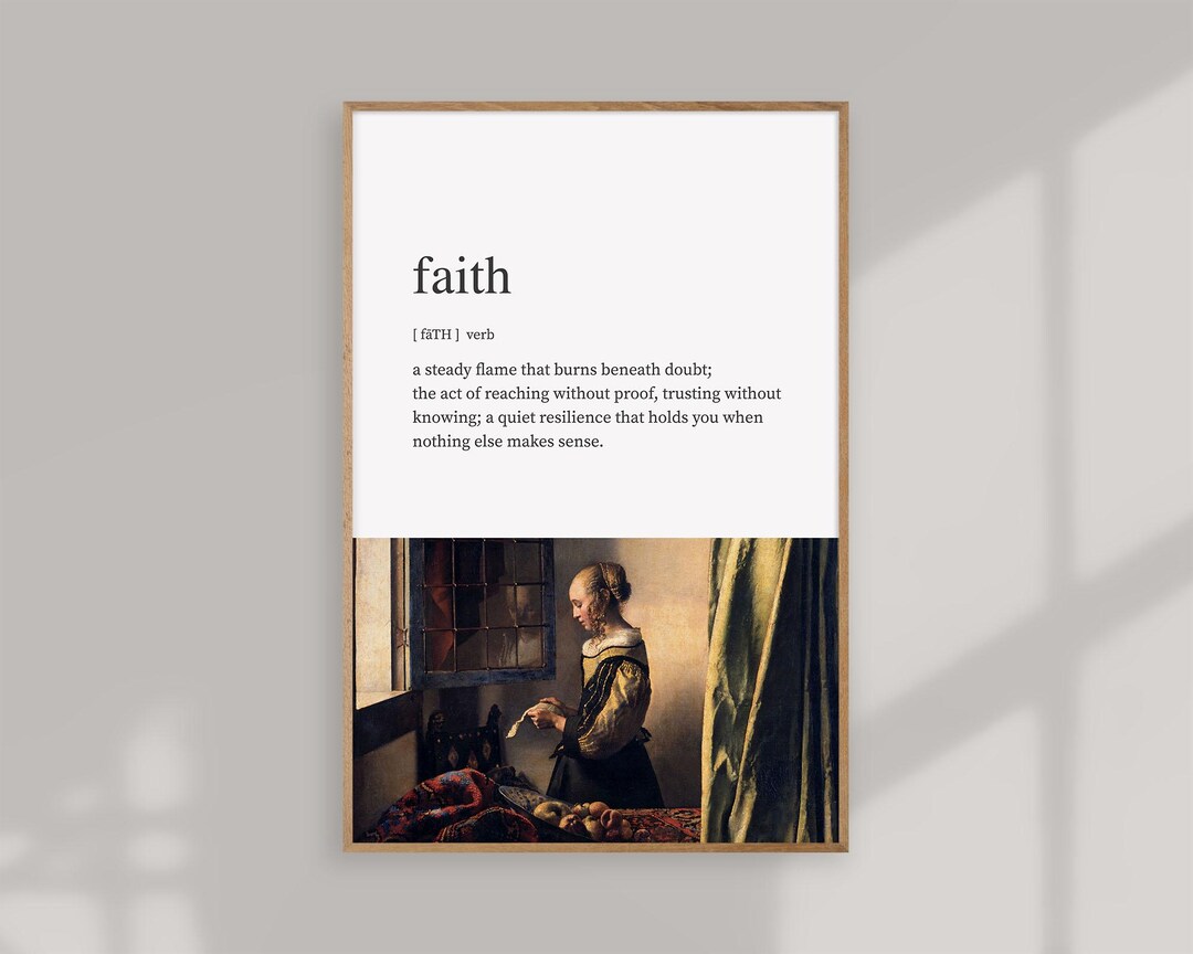 Faith Definition Print - Girl Reading a Letter, Johannes Vermeer ...