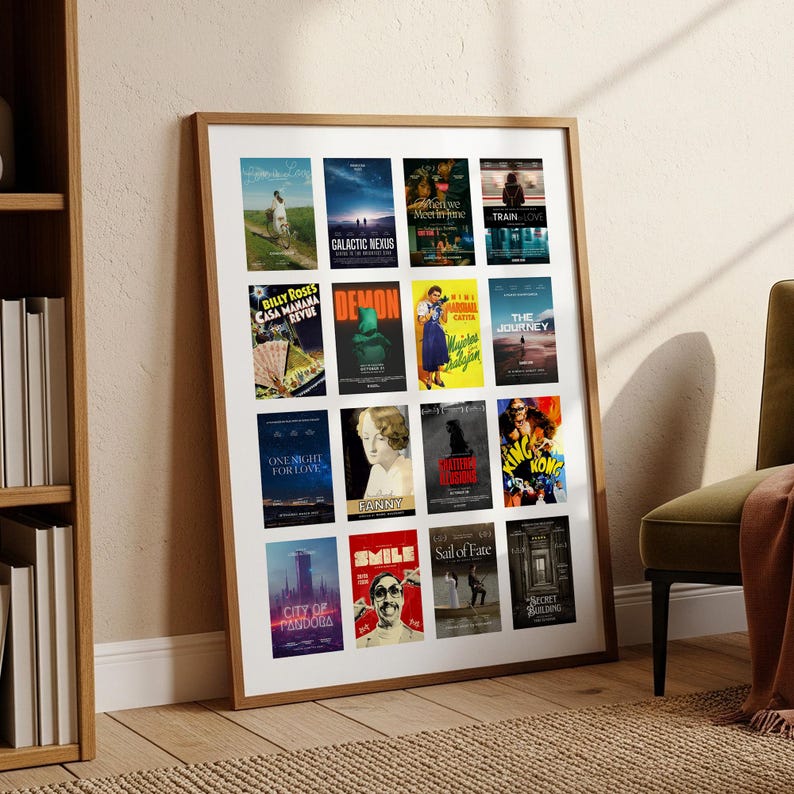 Custom Movie and TV Show Poster Collage – 16 Posters Grid Layout ...