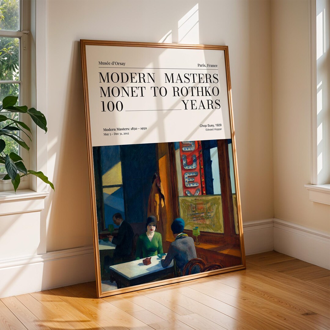 Edward Hopper Exhibition Poster – Chop Suey Art Print, Modern Masters ...